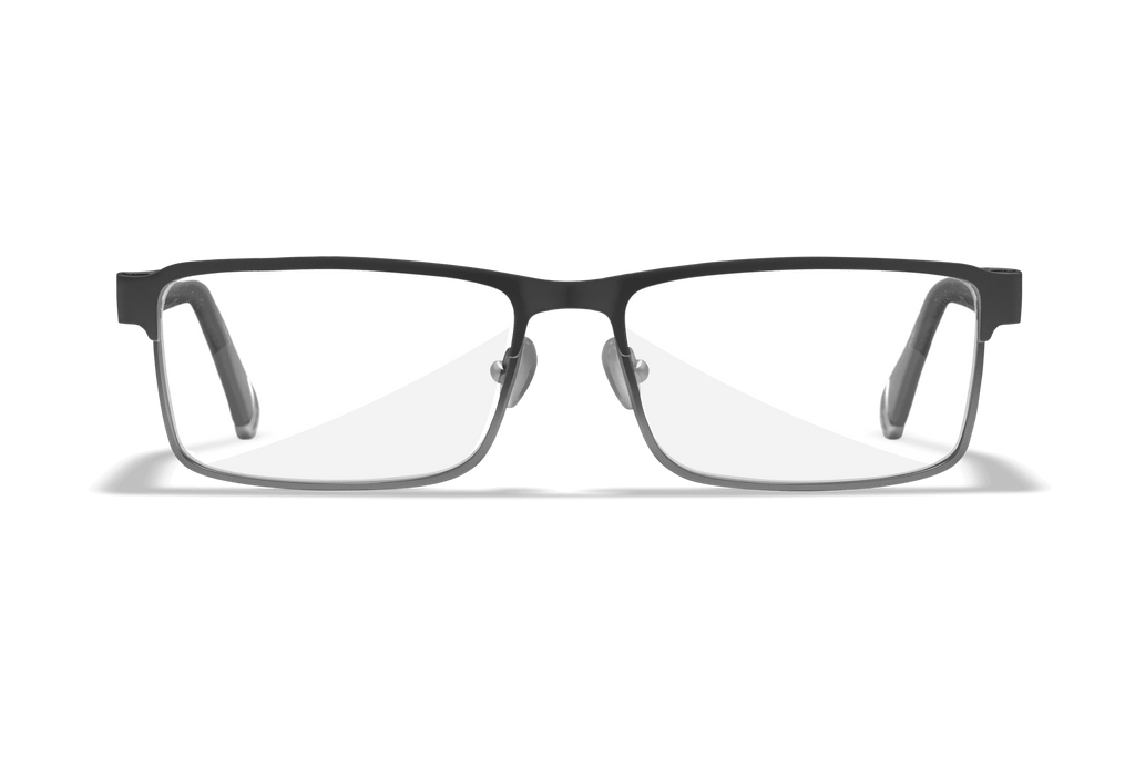 WX Axis Eyeglasses - Matte Silver Frame with Black Temples | Wiley X
